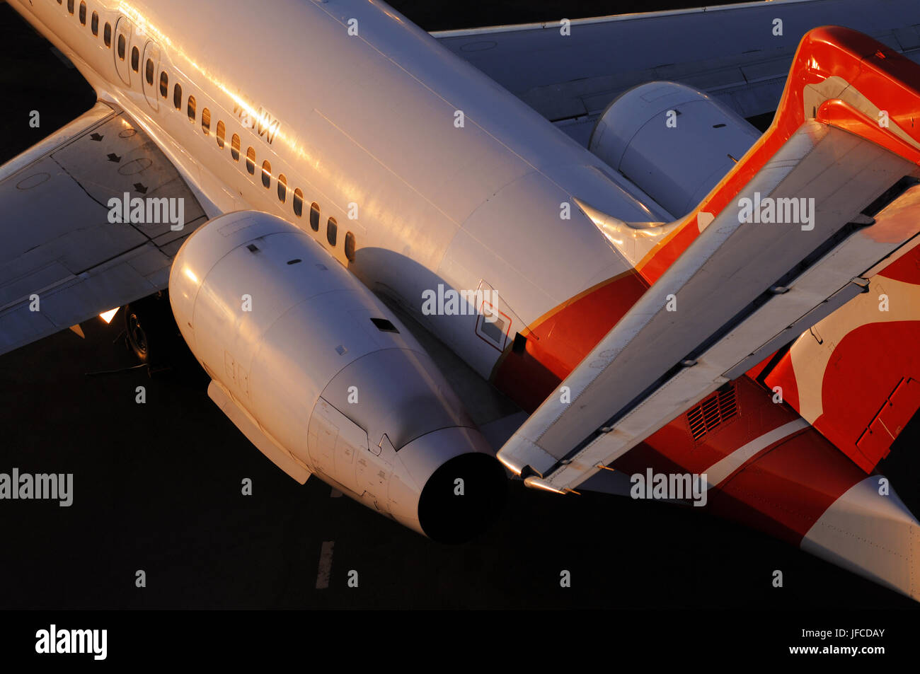 Boeing 717 twin engine airliner in Qantas livery Stock Photo - Alamy