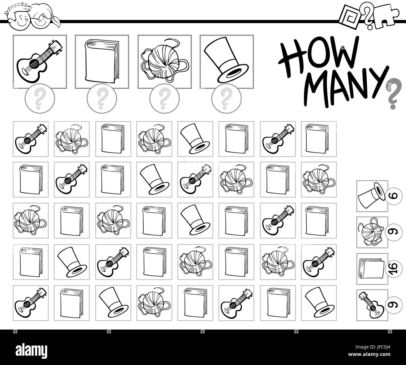 Counting objects Black and White Stock Photos & Images - Alamy