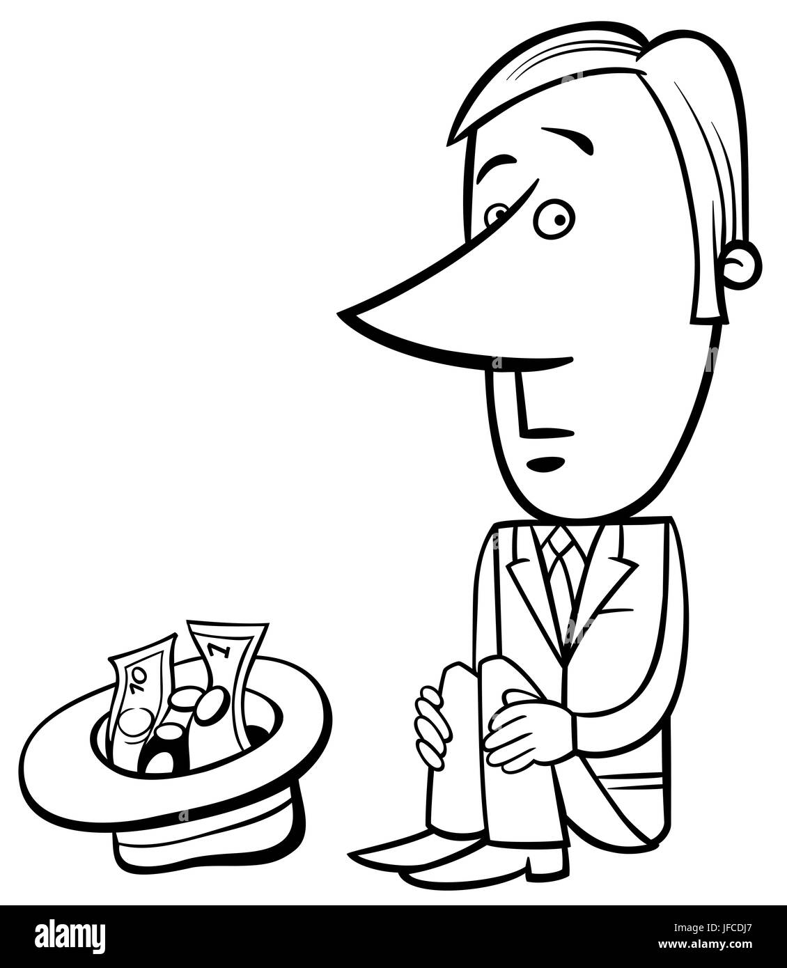 Alms beggar illustration hi-res stock photography and images - Alamy