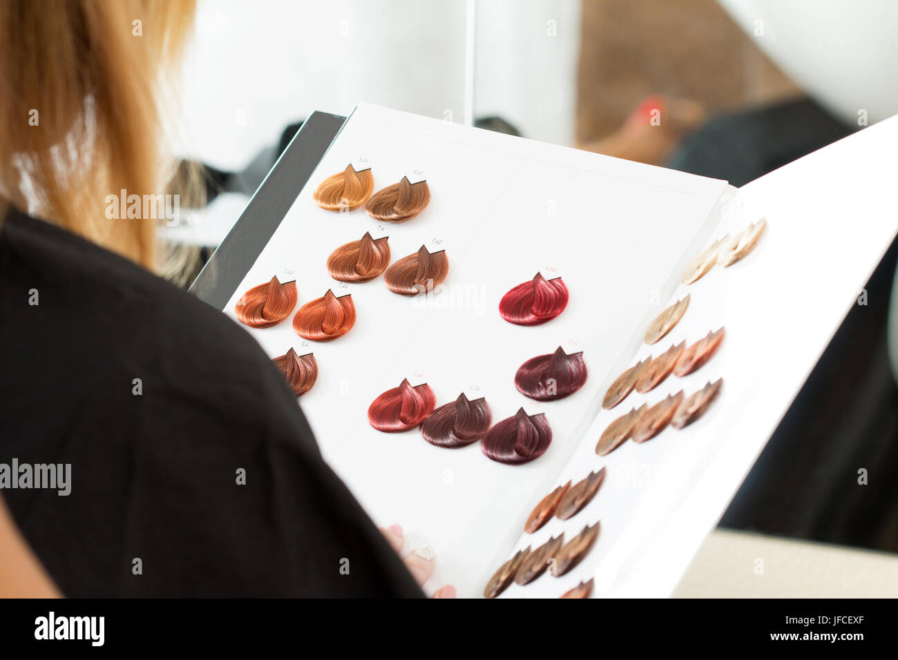 Haircut samples hi-res stock photography and images - Alamy