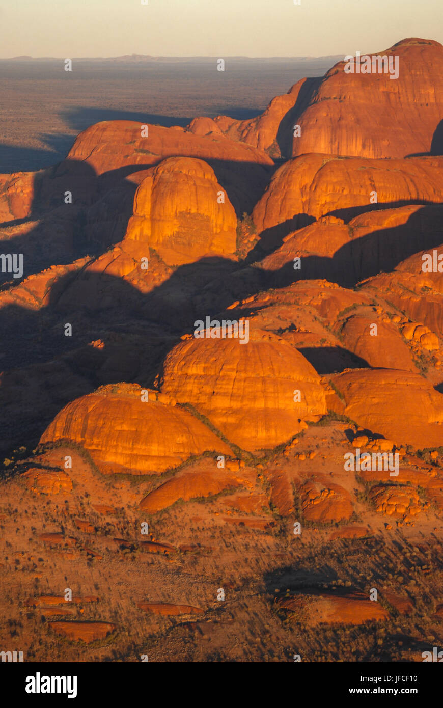 Aerial view of Kata Tjuta, formerly known as the Olgas, in Australia's ...