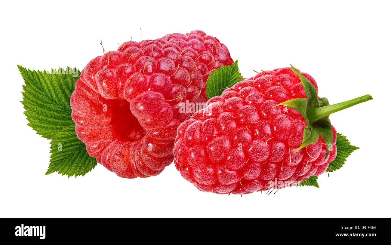 Raspberry isolated on white background Stock Photo - Alamy