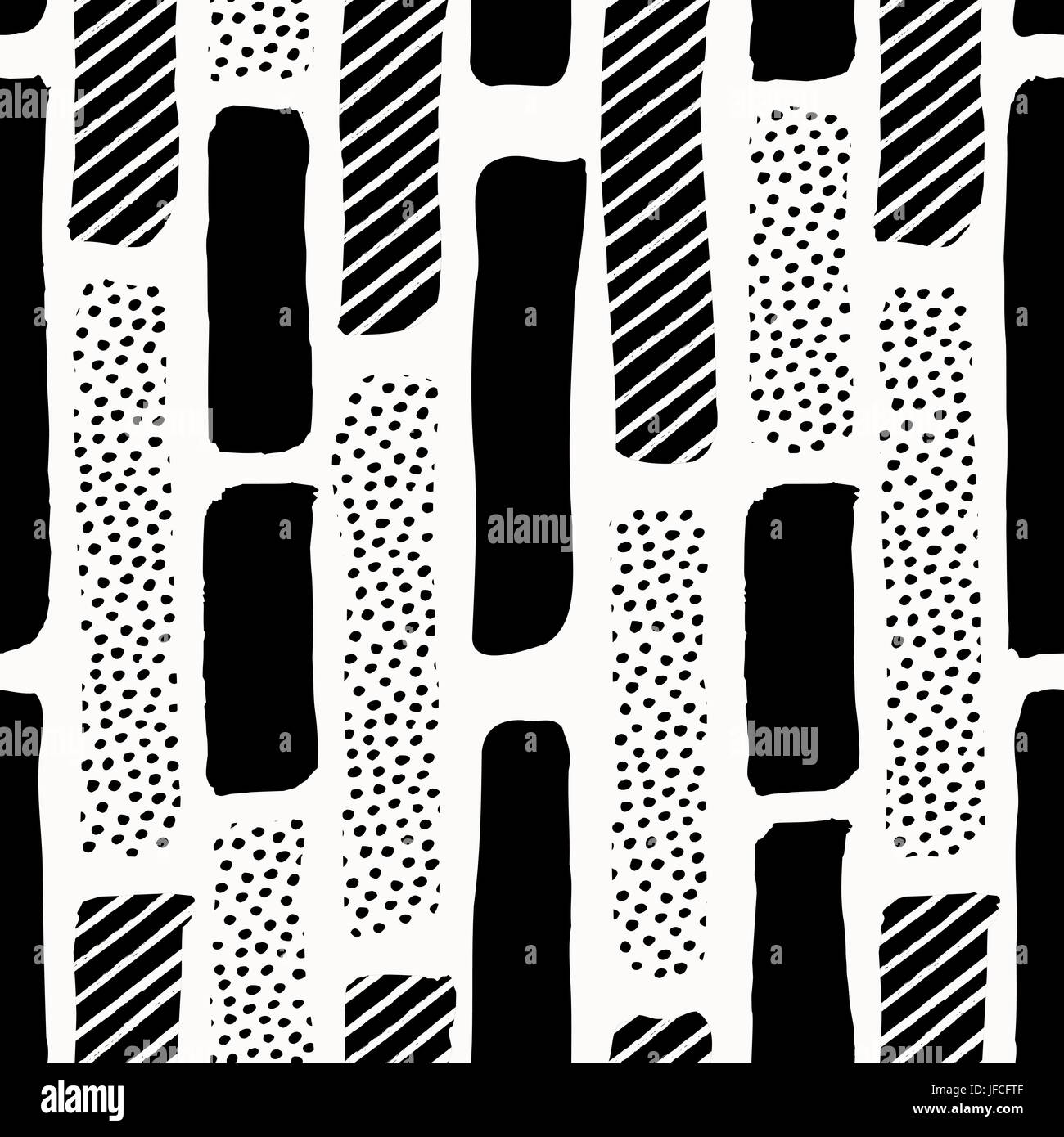 Seamless repeating pattern with vertical textured shapes in black on ...