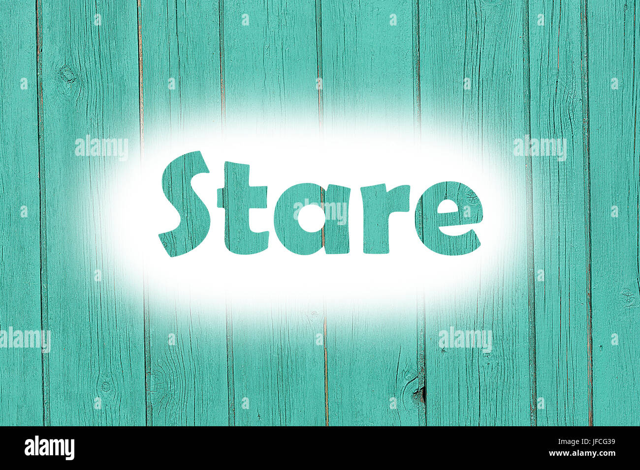 stare word print on the grunge wooden plate Stock Photo - Alamy