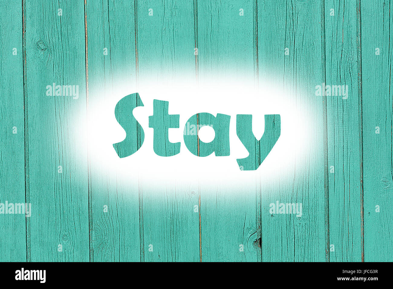 stay word print on the grunge wooden plate Stock Photo - Alamy