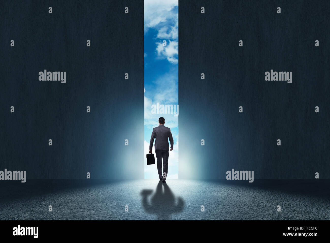 Businessman walking towards ambition hi-res stock photography and ...