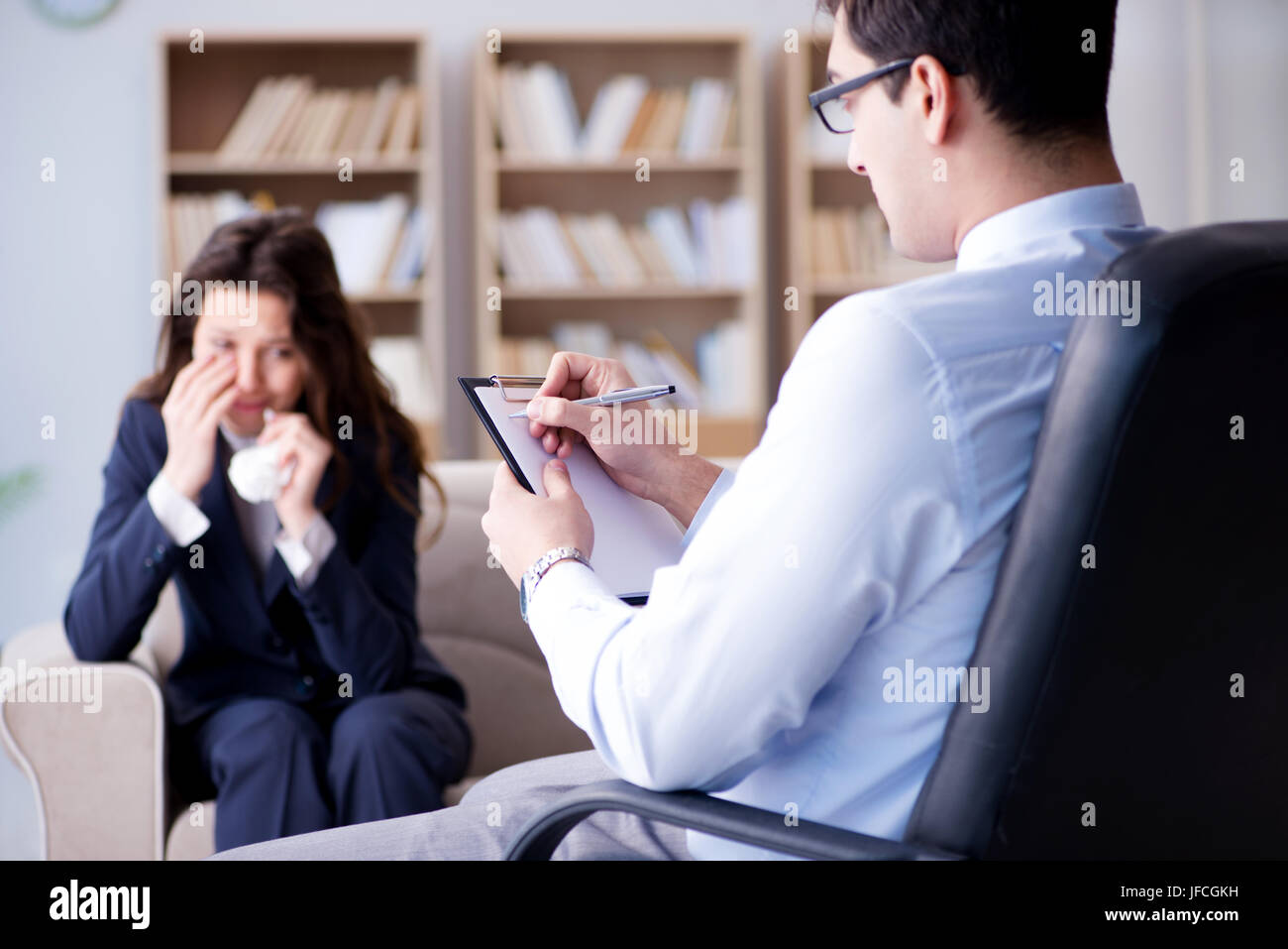 Medical concept with psychologist visit Stock Photo - Alamy