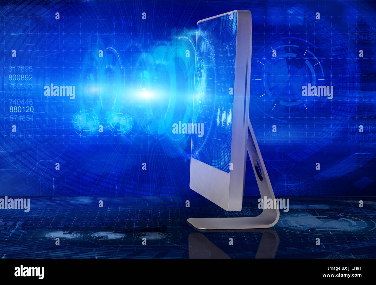 Computer screen in business concept Stock Photo - Alamy
