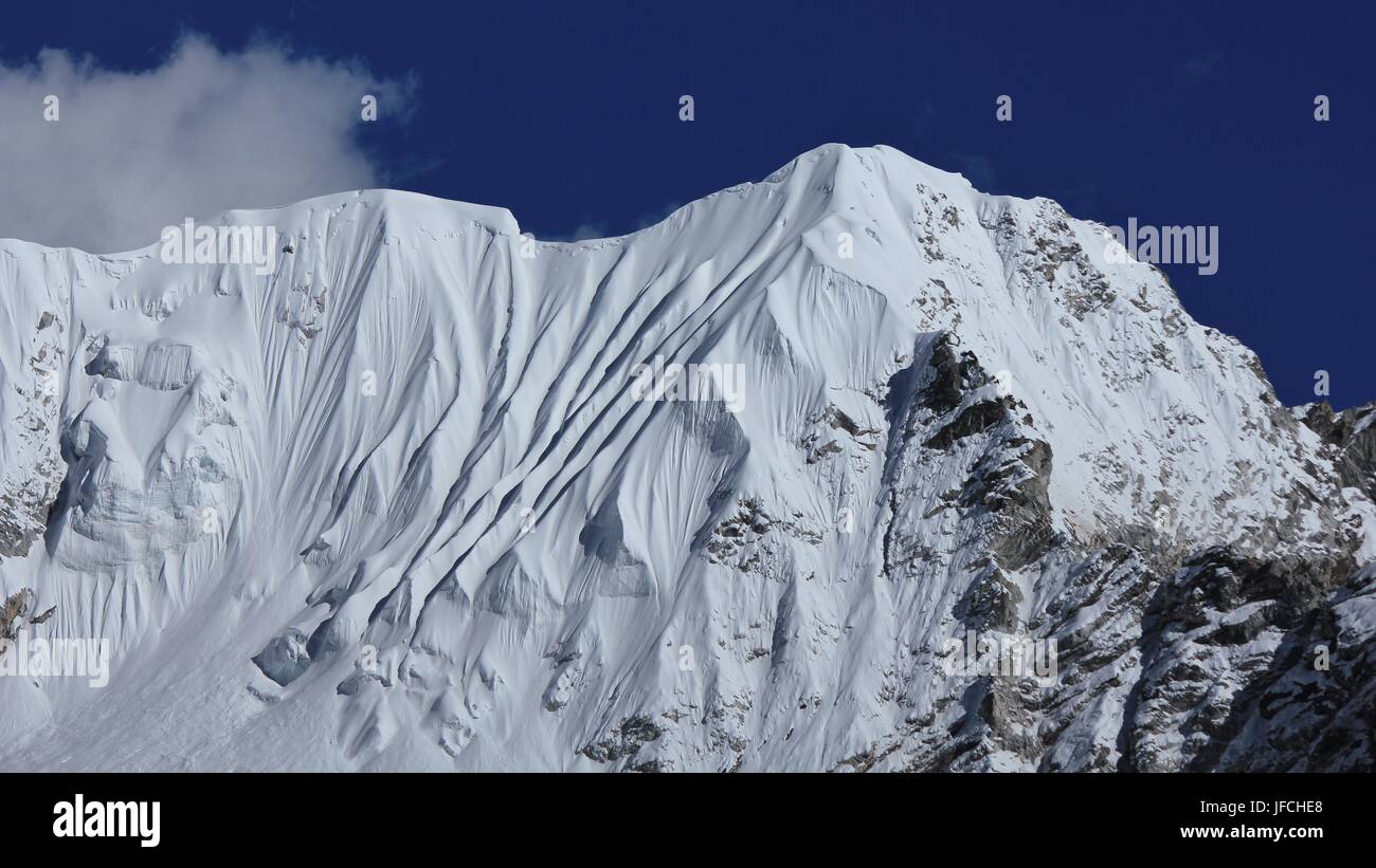Beautiful shaped mountain near mount Nuptse Stock Photo - Alamy