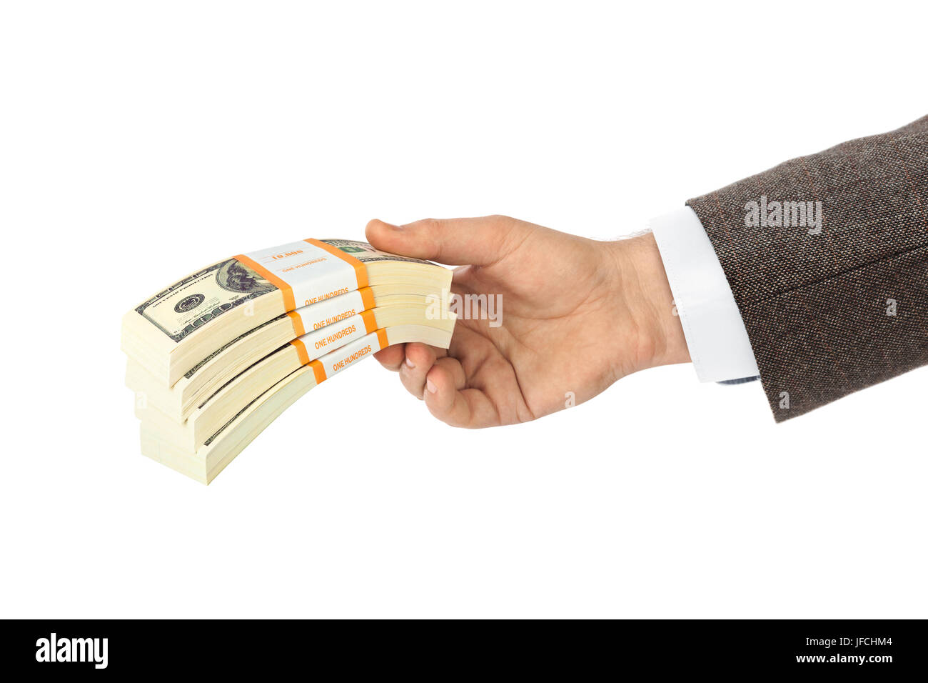 Hand with money Stock Photo - Alamy