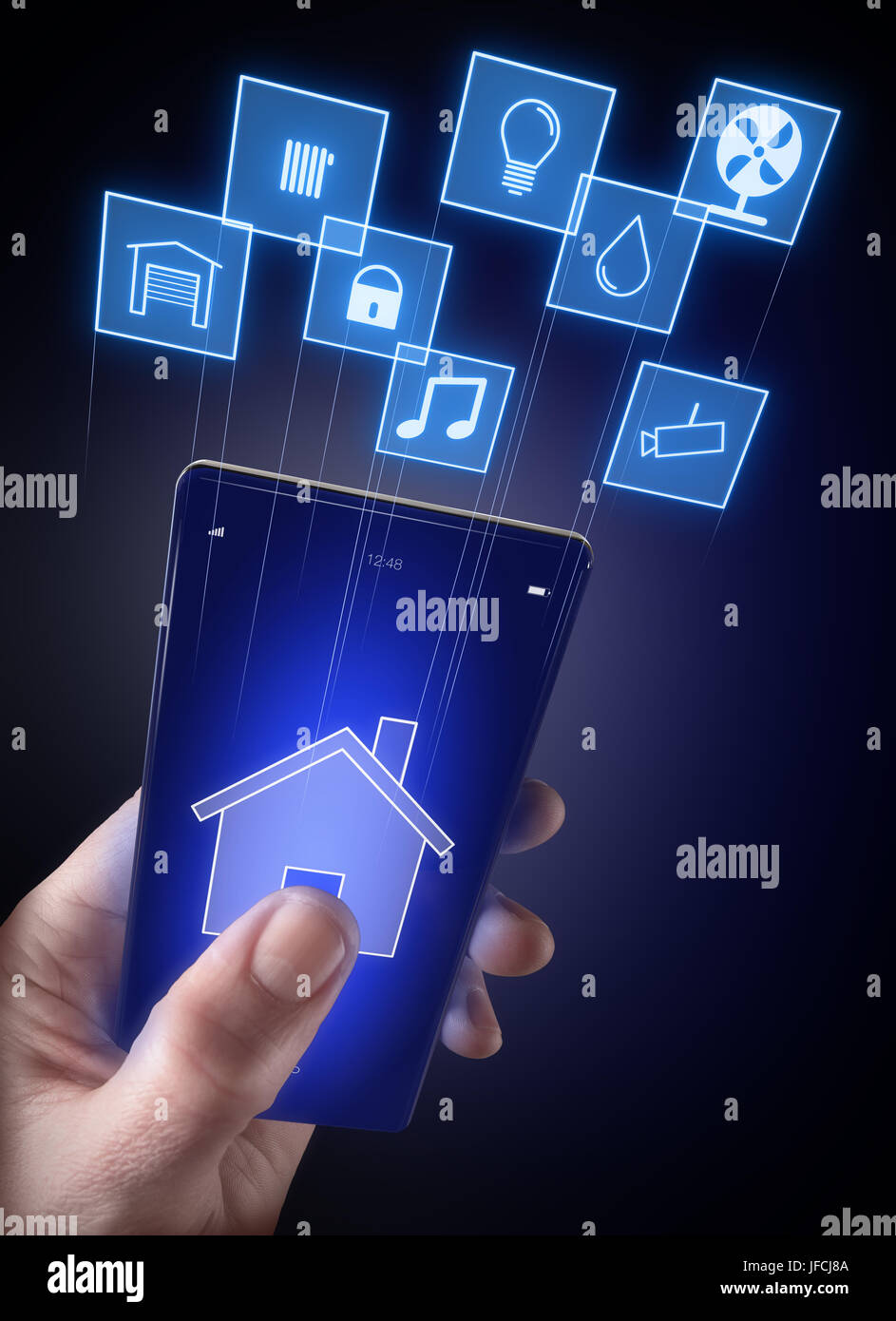 Modern house smart home hi-res stock photography and images - Alamy