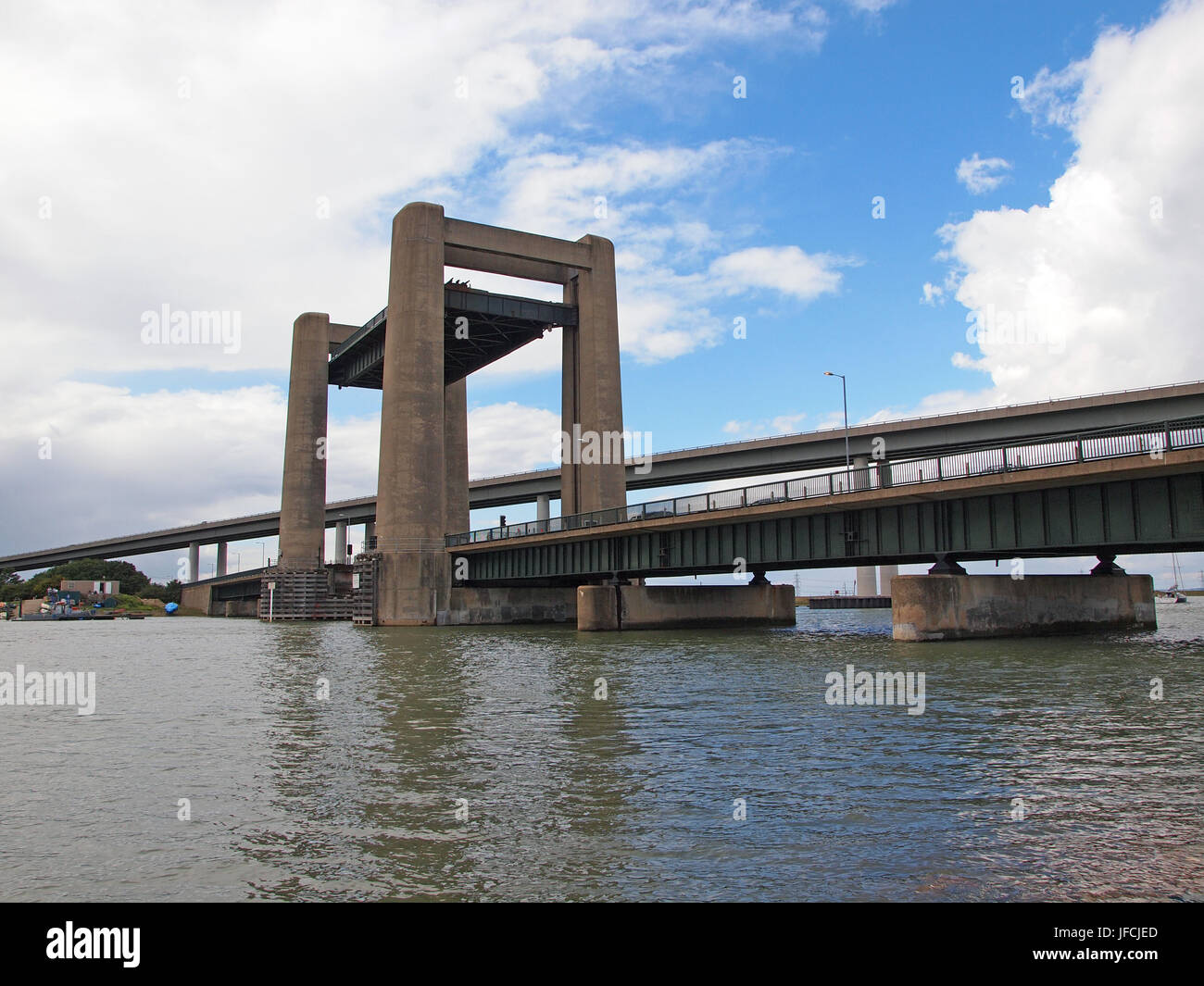 Kingsferry Bridge raised Stock Photo - Alamy