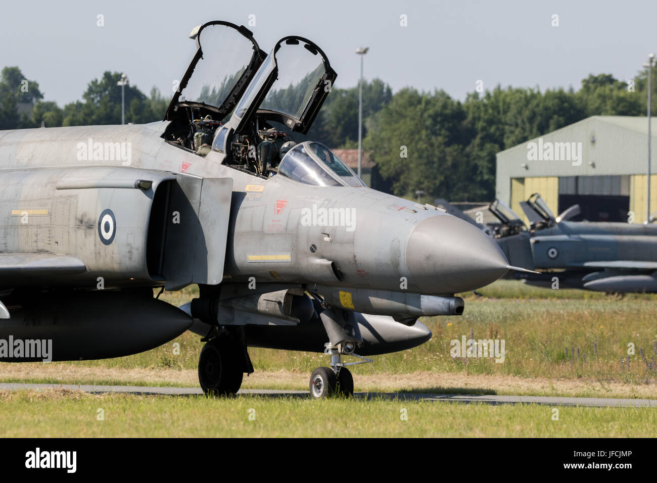 FLORENNES, BELGIUM - JUN 15, 2017: Greek Air Force F-4 Phantom fighter ...