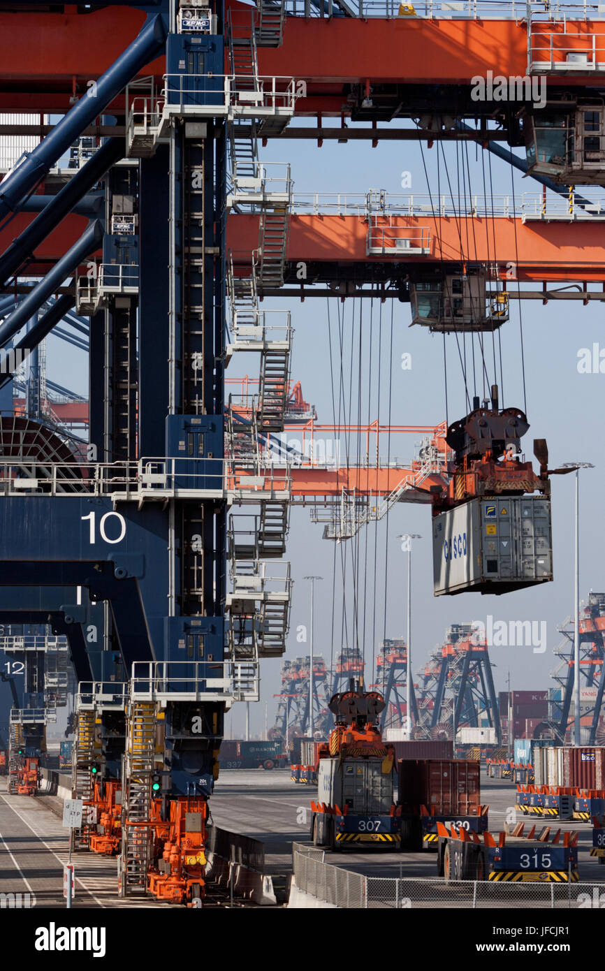 Cargo container truck picking hi-res stock photography and images - Alamy