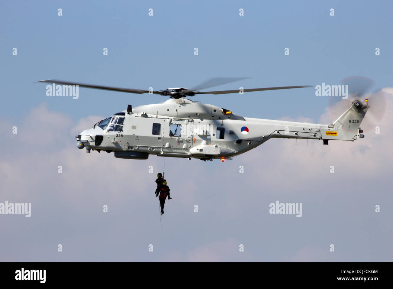 ROTTERDAM, HOLLAND - SEPTEMBER 8: Demonstration of a rescue operation ...