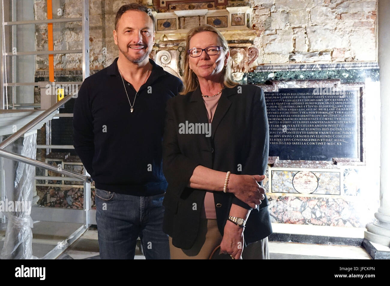 Florence, Restoration of the Capponi Chapel in the church of Santa ...