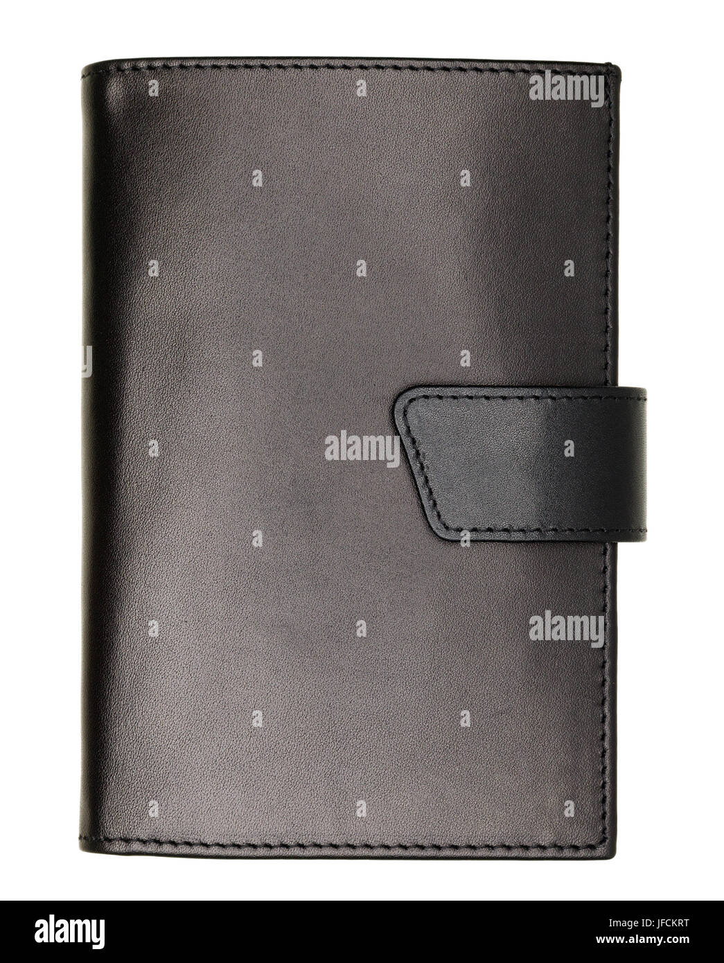 Black natural leather wallet isolated on white background. Expensive ...