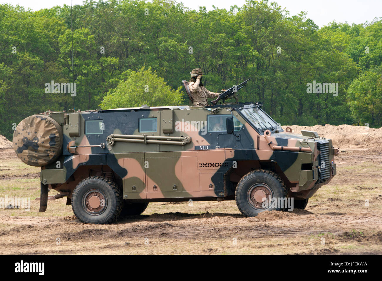 HAVELTE, THE NETHERLANDS - MAY 29: Dutch Army Bushmaster armoured ...