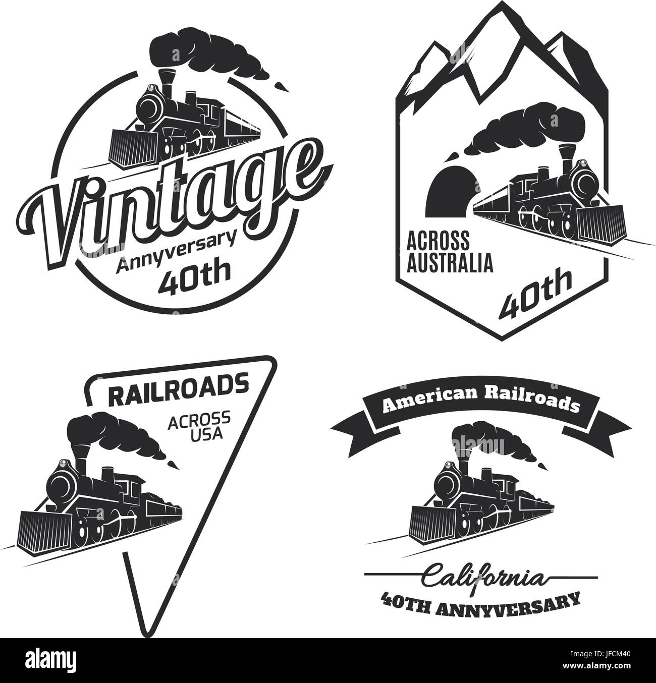 Old train sign Stock Vector Images - Alamy