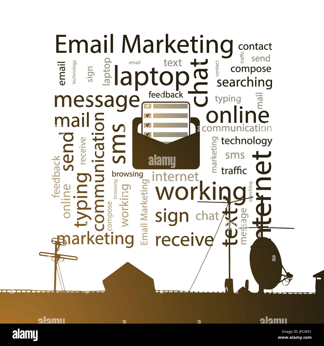 Email marketing. concept. Vector illustration for your design. text ...