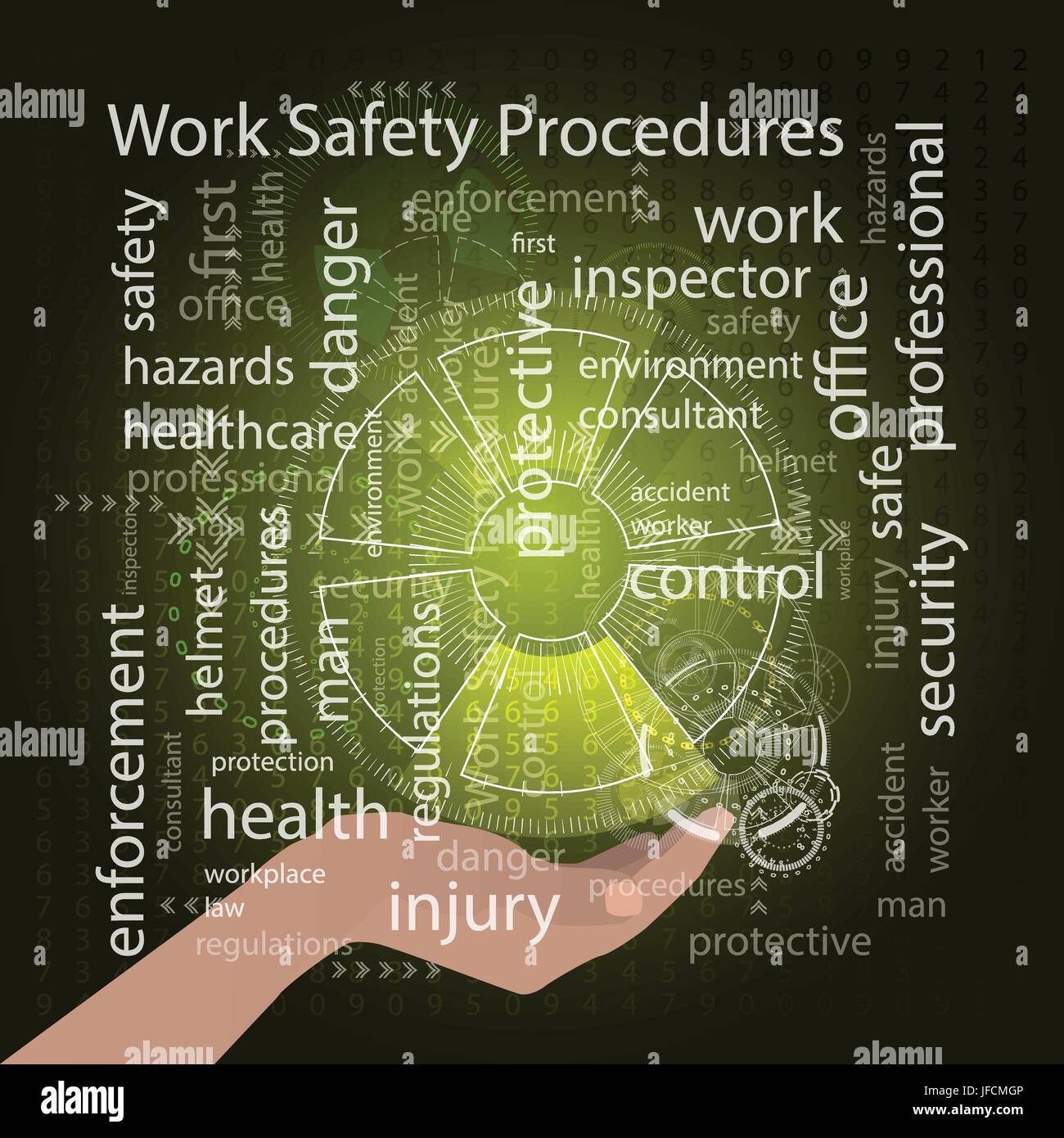 Work Safety Procedures concept. Vector illustration for your design ...