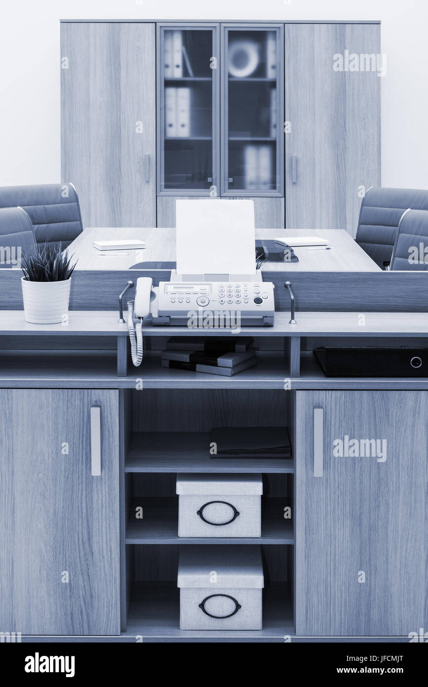 fax at desk in modern office Stock Photo - Alamy