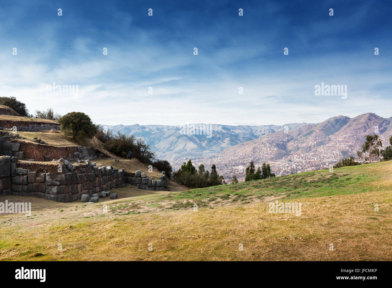 ruins of ancient Inca fortress Stock Photo - Alamy
