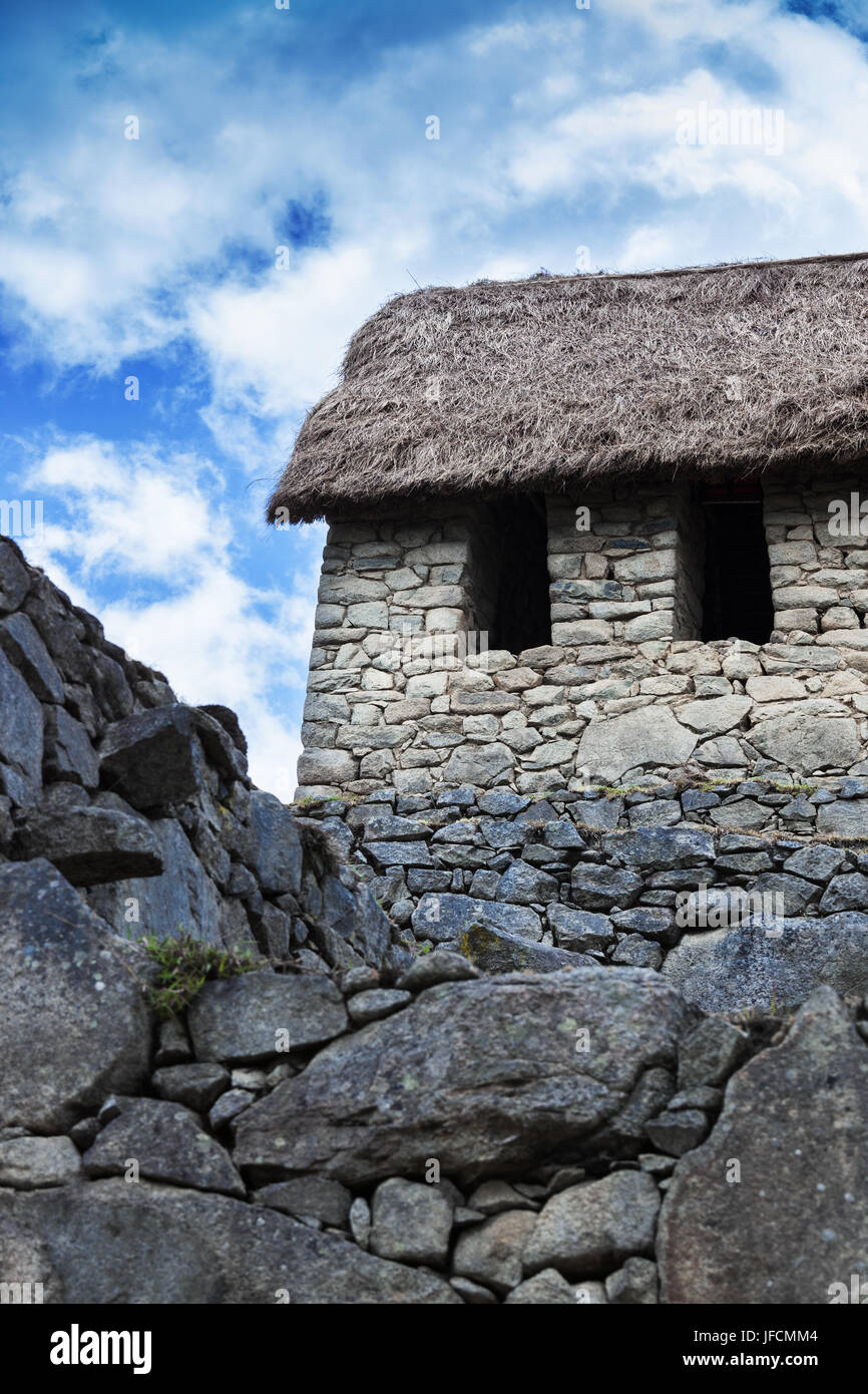 ancient stone wall and house Stock Photo - Alamy