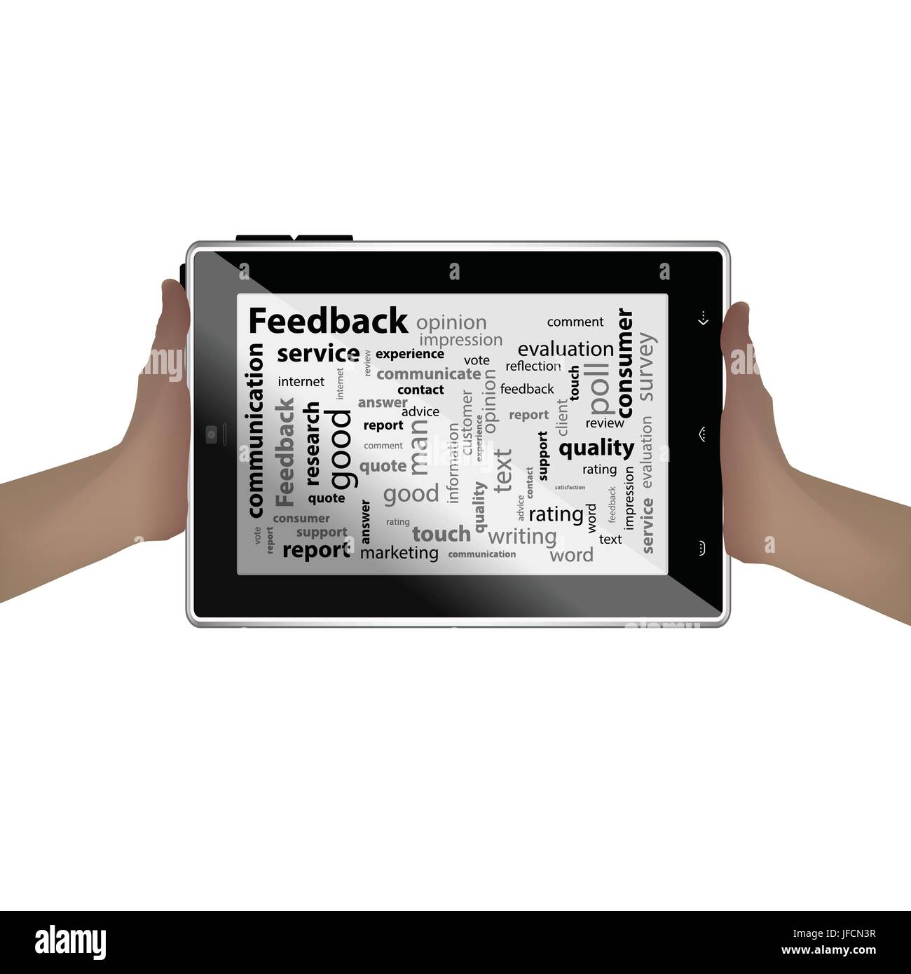 Feedback concept. Vector illustration for your design. Text on white ...