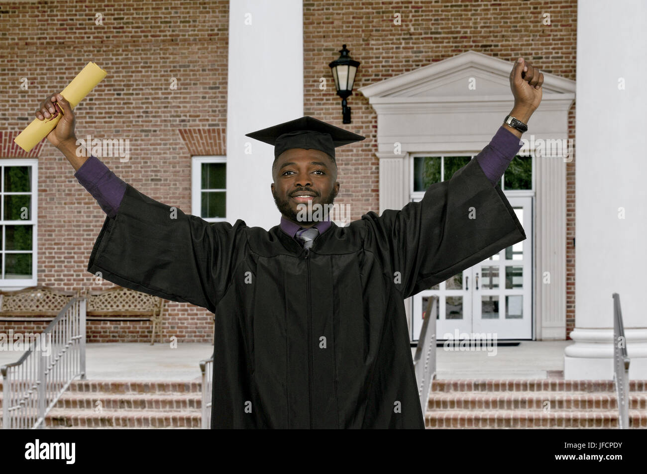 Black Man Graduate Stock Photo - Alamy