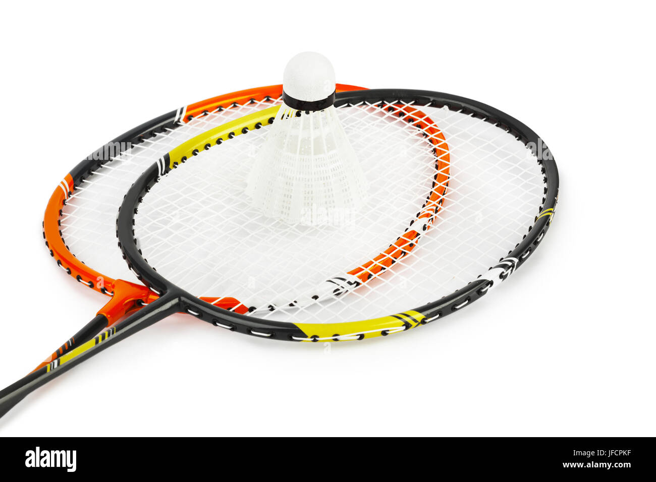Badminton racket and shuttlecock Stock Photo - Alamy
