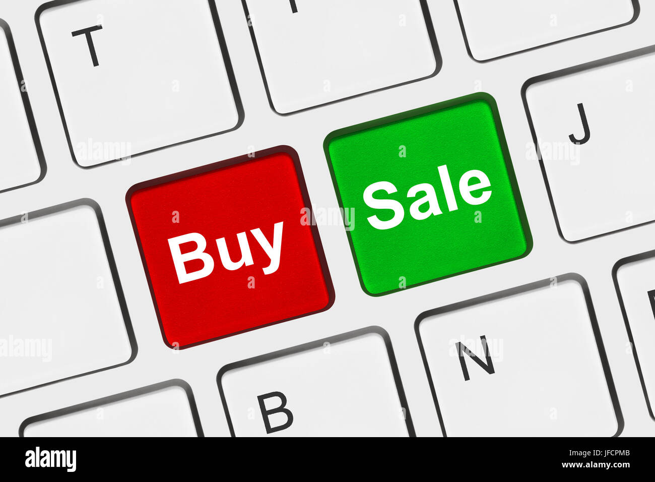 Computer keyboard with two business keys Stock Photo - Alamy