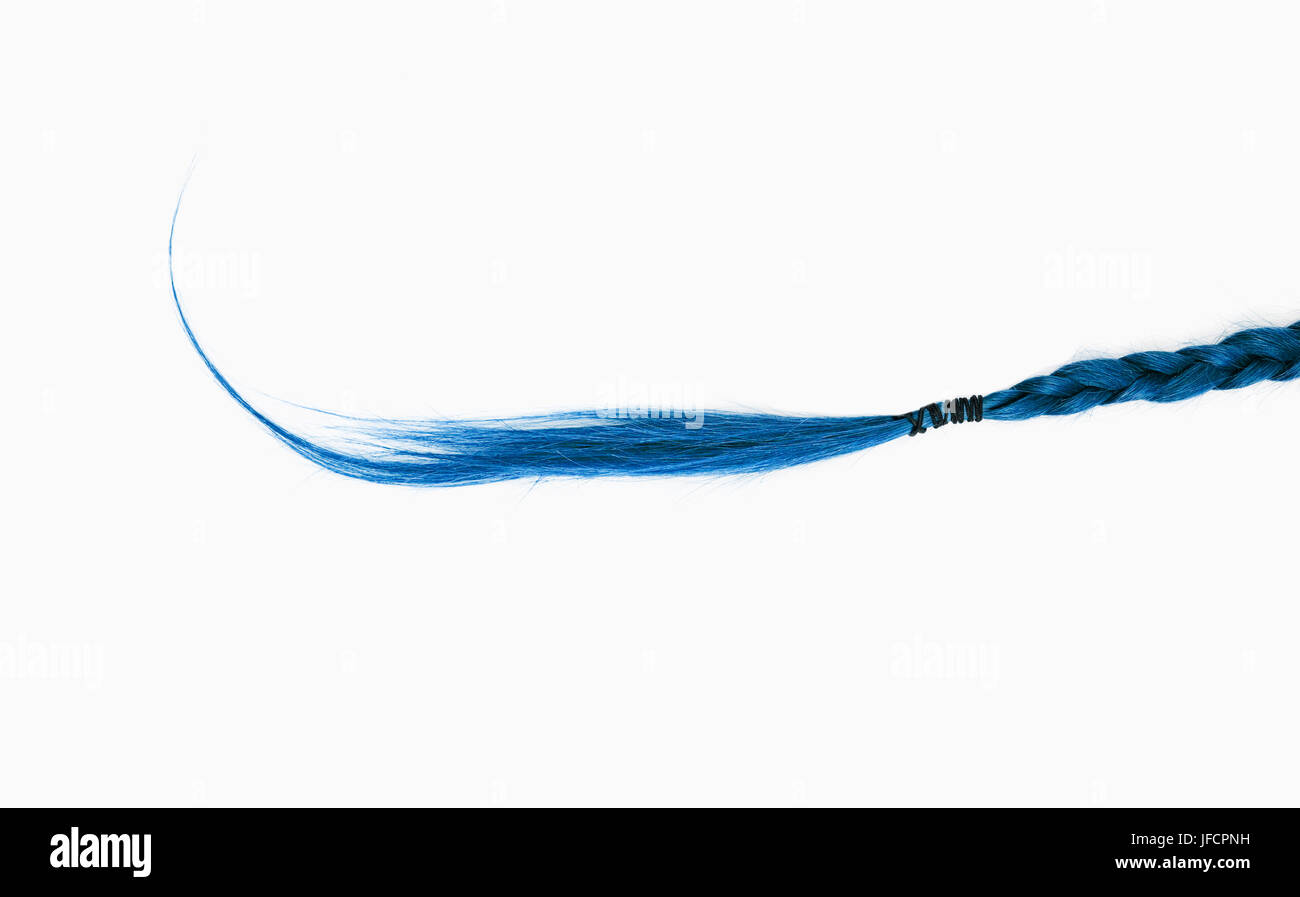 Braid of Artificial Hair Isolated on White Background Stock Photo - Alamy
