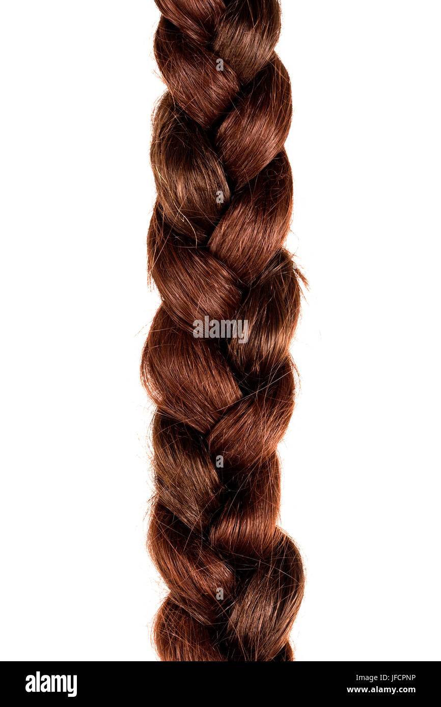 Braid of Artificial Hair Isolated on White Background Stock Photo - Alamy