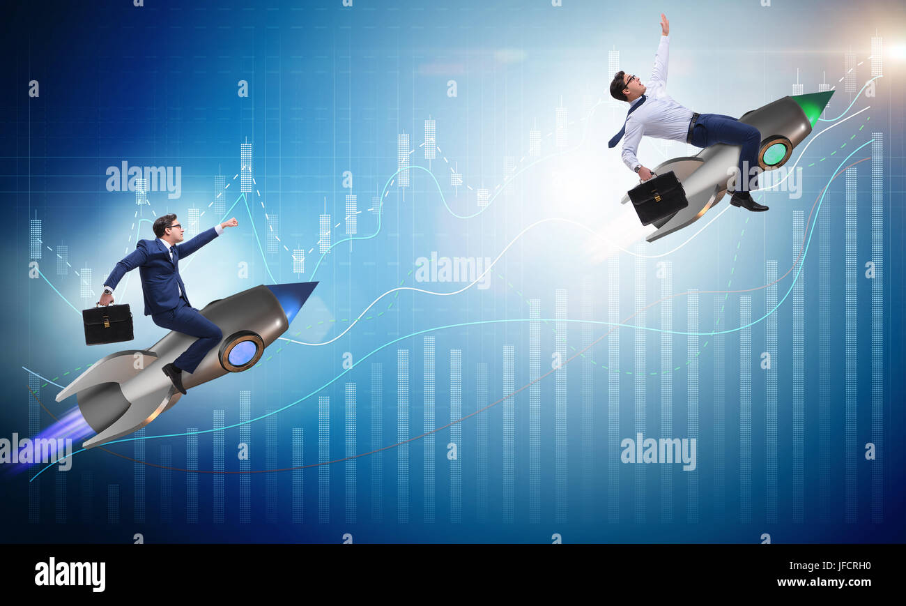 Competition concept with two businessmen Stock Photo - Alamy