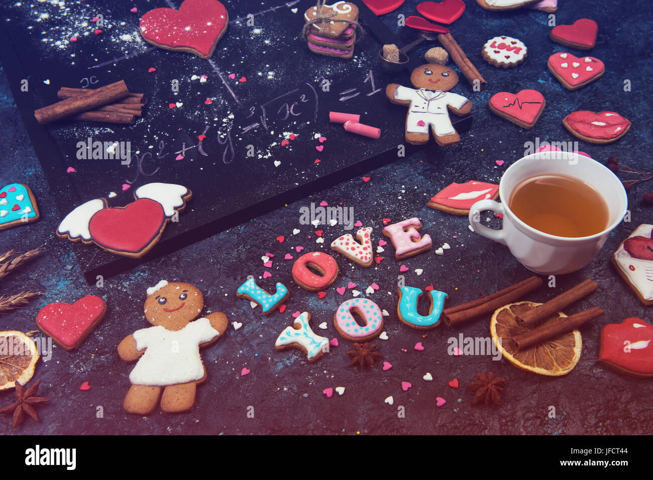 Math, hearts, formula of love Stock Photo - Alamy