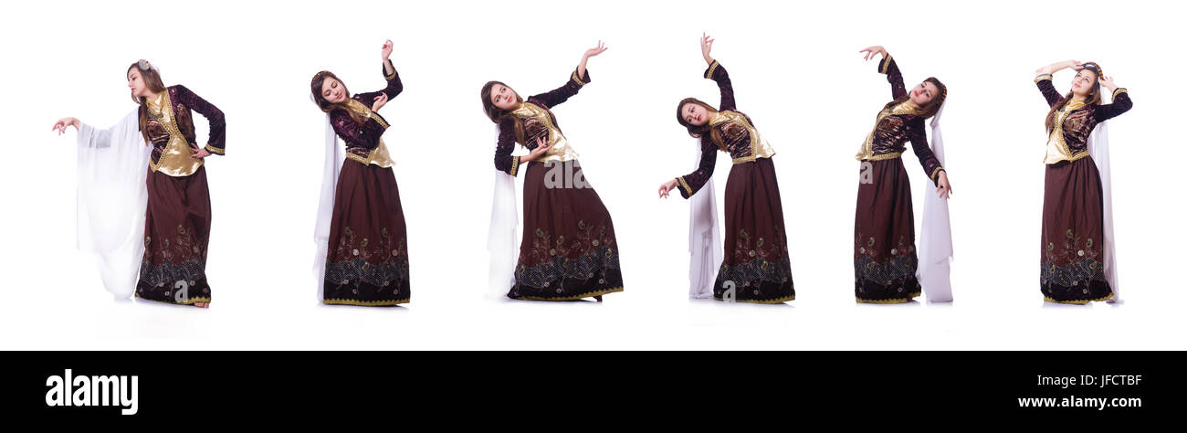 Young lady dancing traditional azeri dance Stock Photo - Alamy