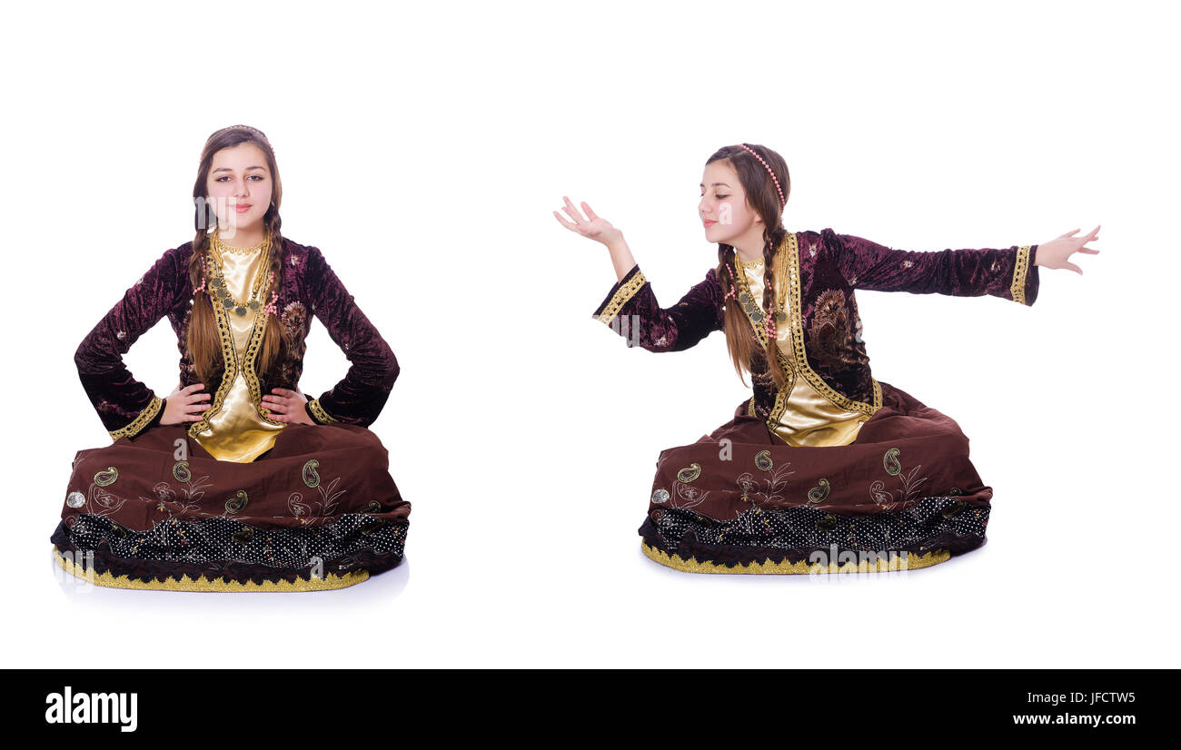 Young lady dancing traditional azeri dance Stock Photo - Alamy