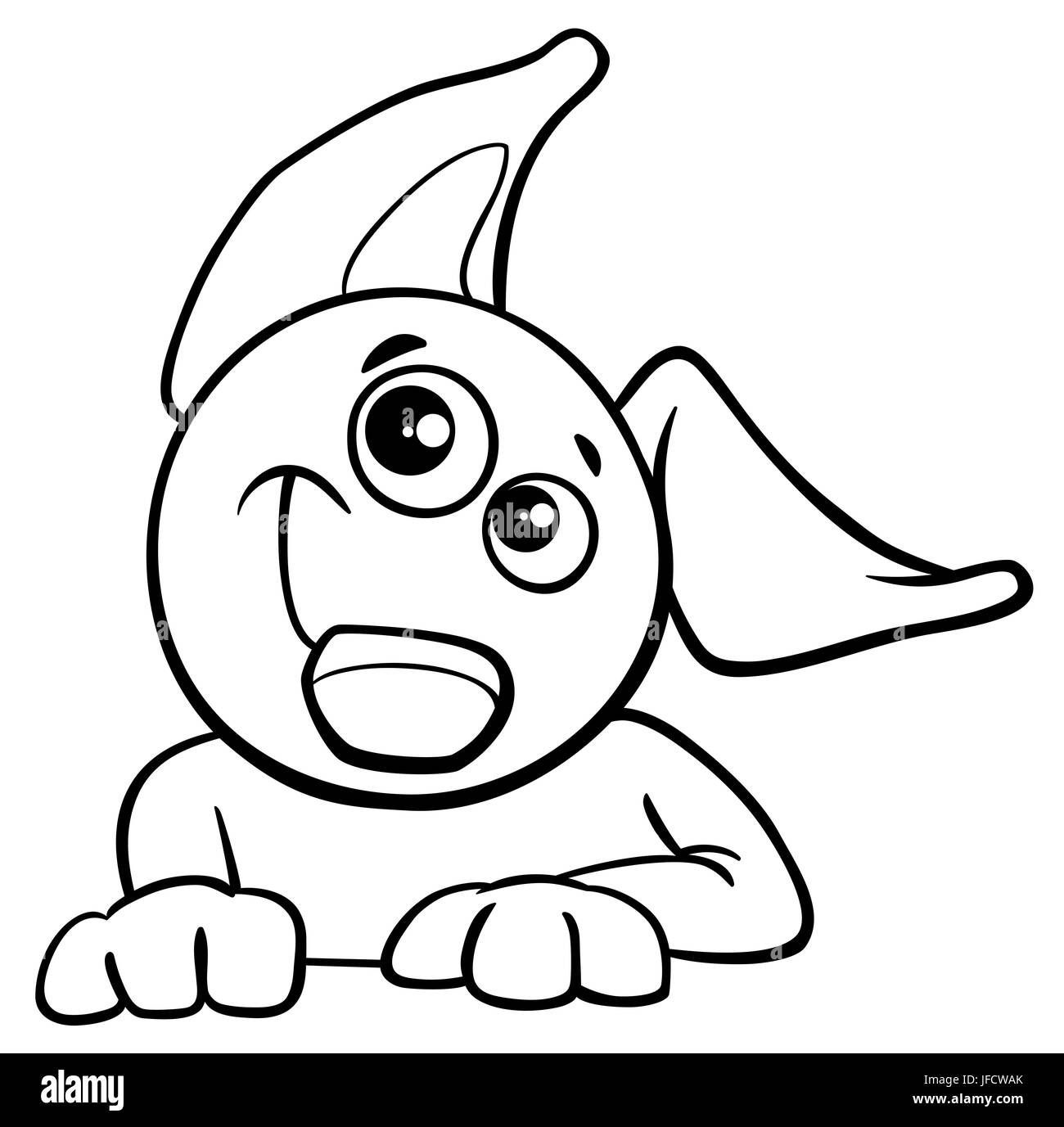 Cute Dog Face Coloring Page