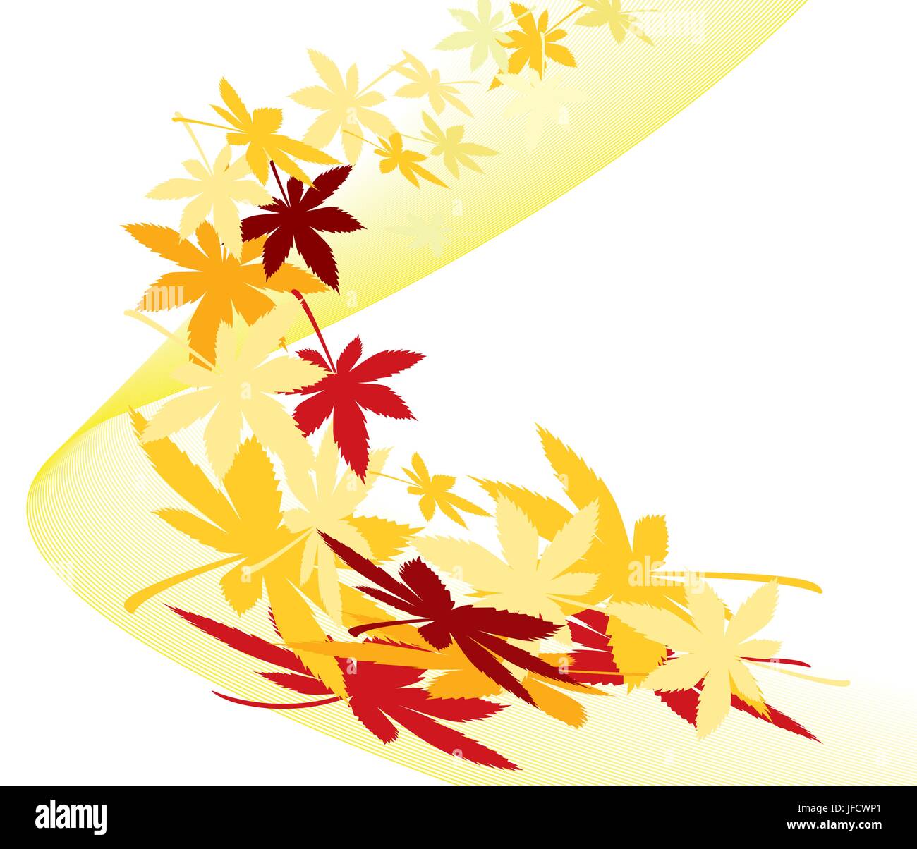 Autumn maples leaves with different shades of colors Stock Vector Image ...