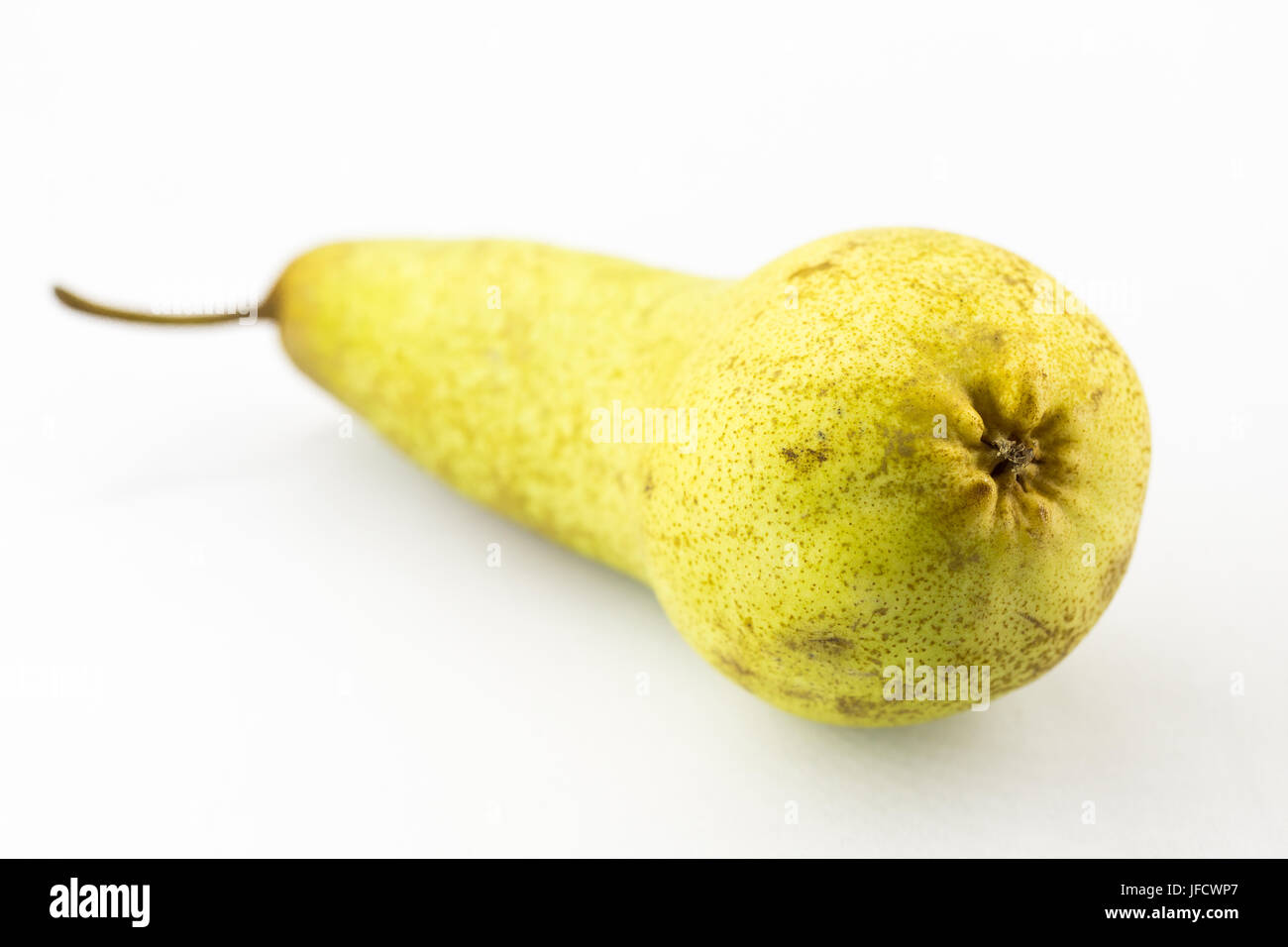 Selective focus on abate Fetel pears isolated on white background Stock ...