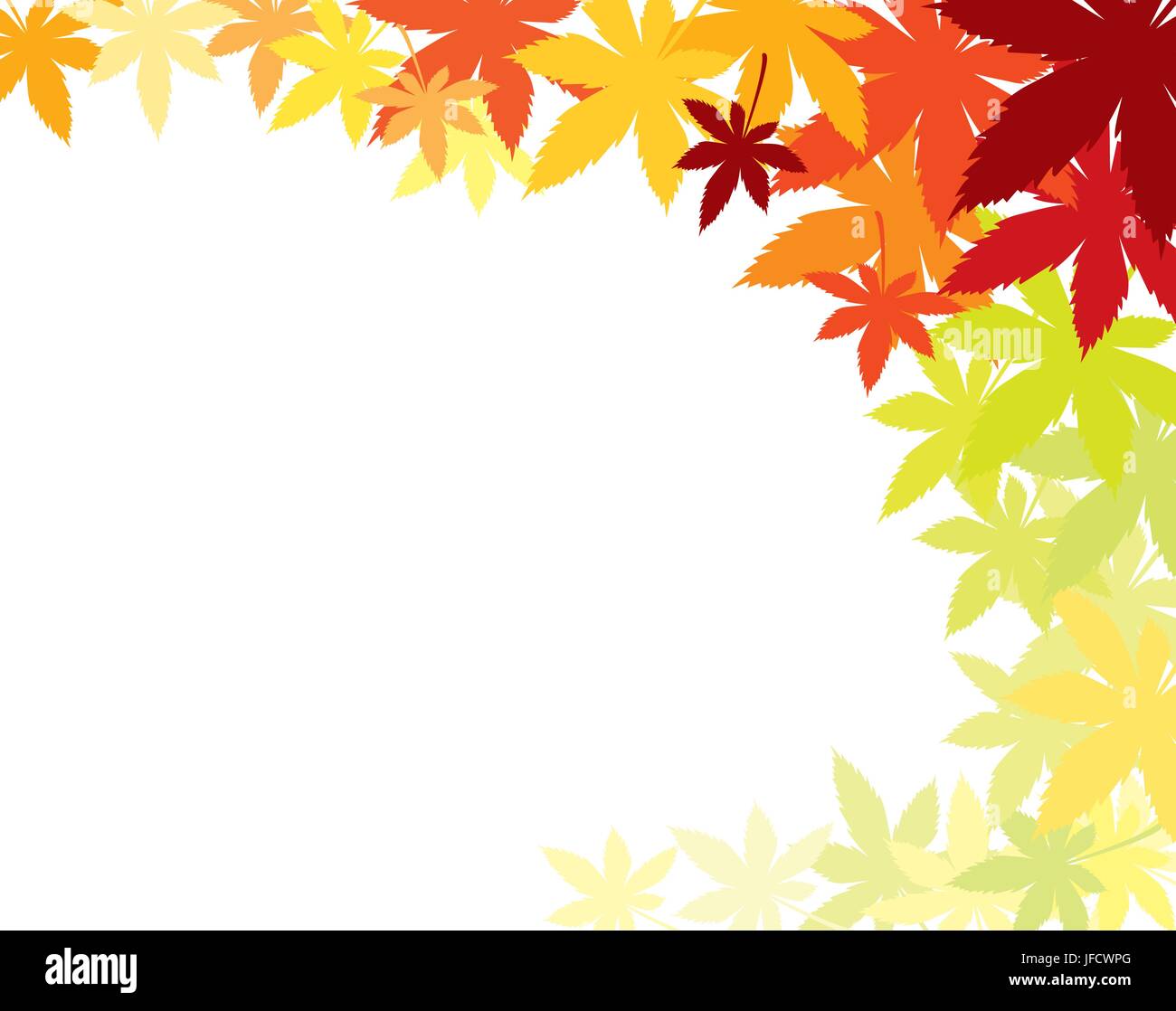 Autumn maples leaves with different shades of colors Stock Vector Image ...