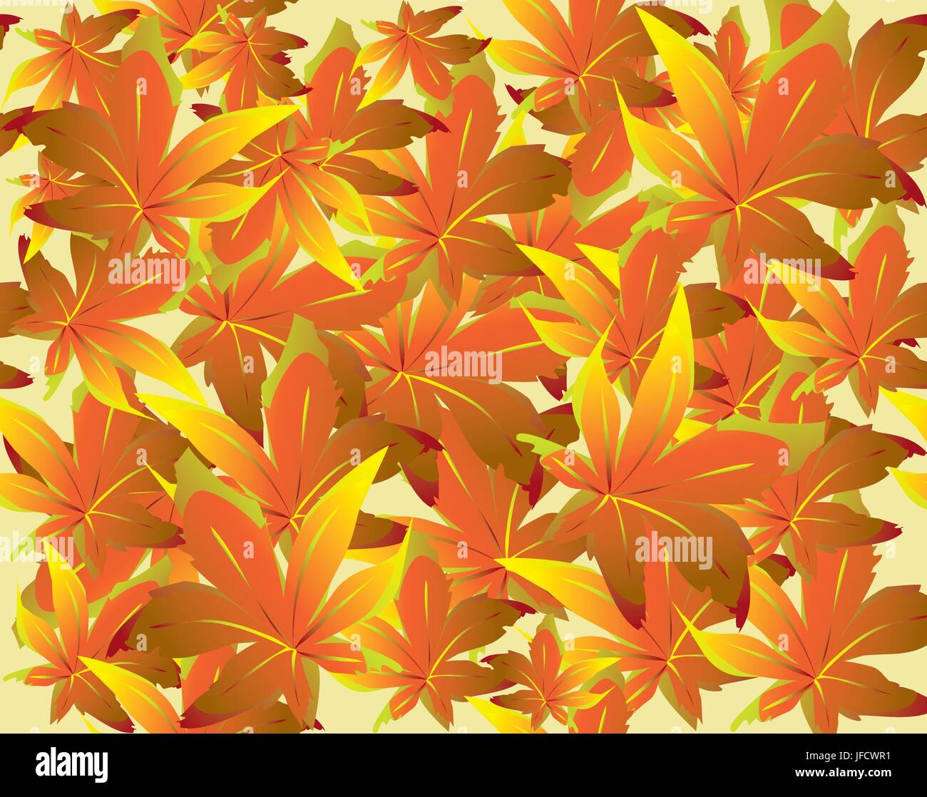 Autumn maples leaves with different shades of colors Stock Vector Image ...