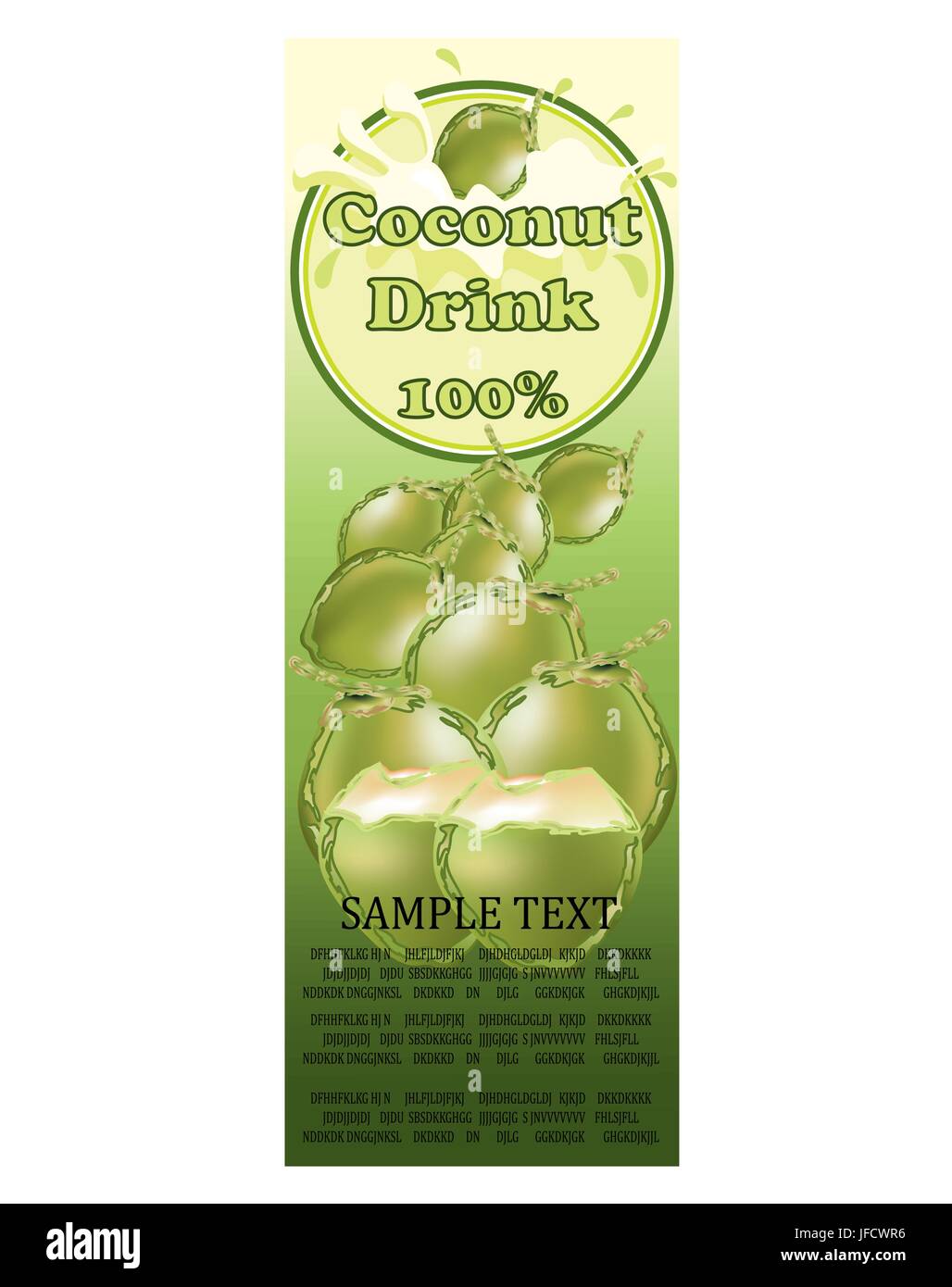 Packaging for coconut drink Stock Vector Image & Art - Alamy