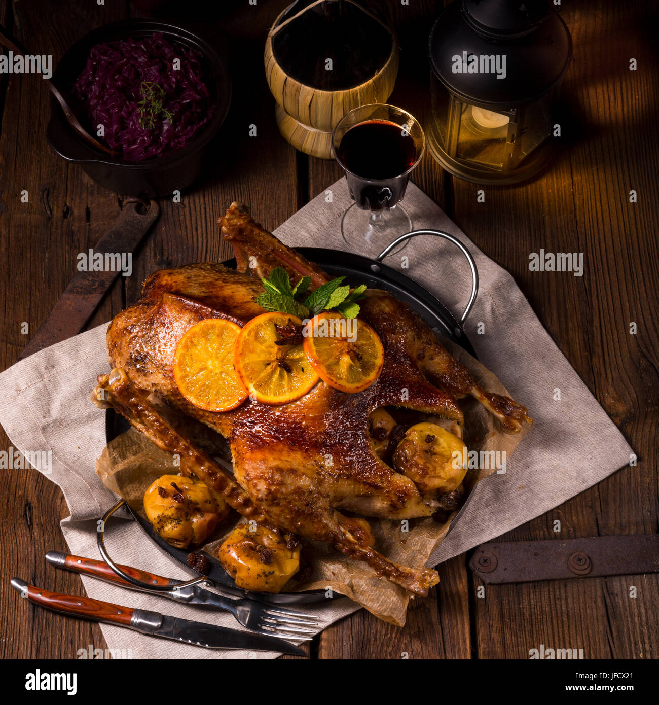 Crispy Roast goose Stock Photo - Alamy