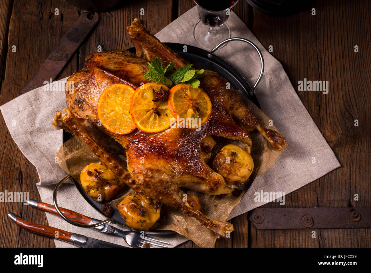 Crispy Roast goose Stock Photo - Alamy