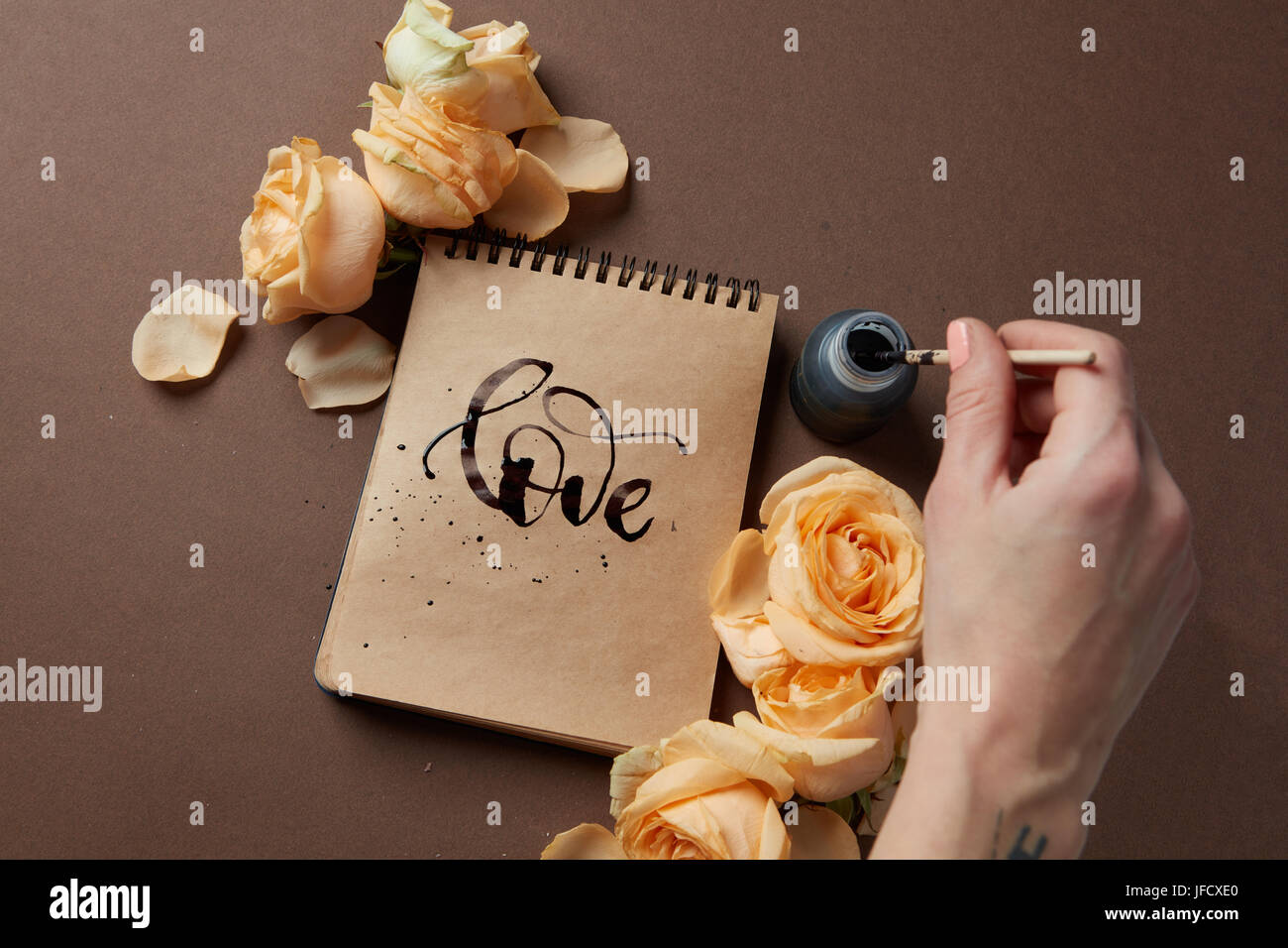 Love notebook hi-res stock photography and images - Alamy