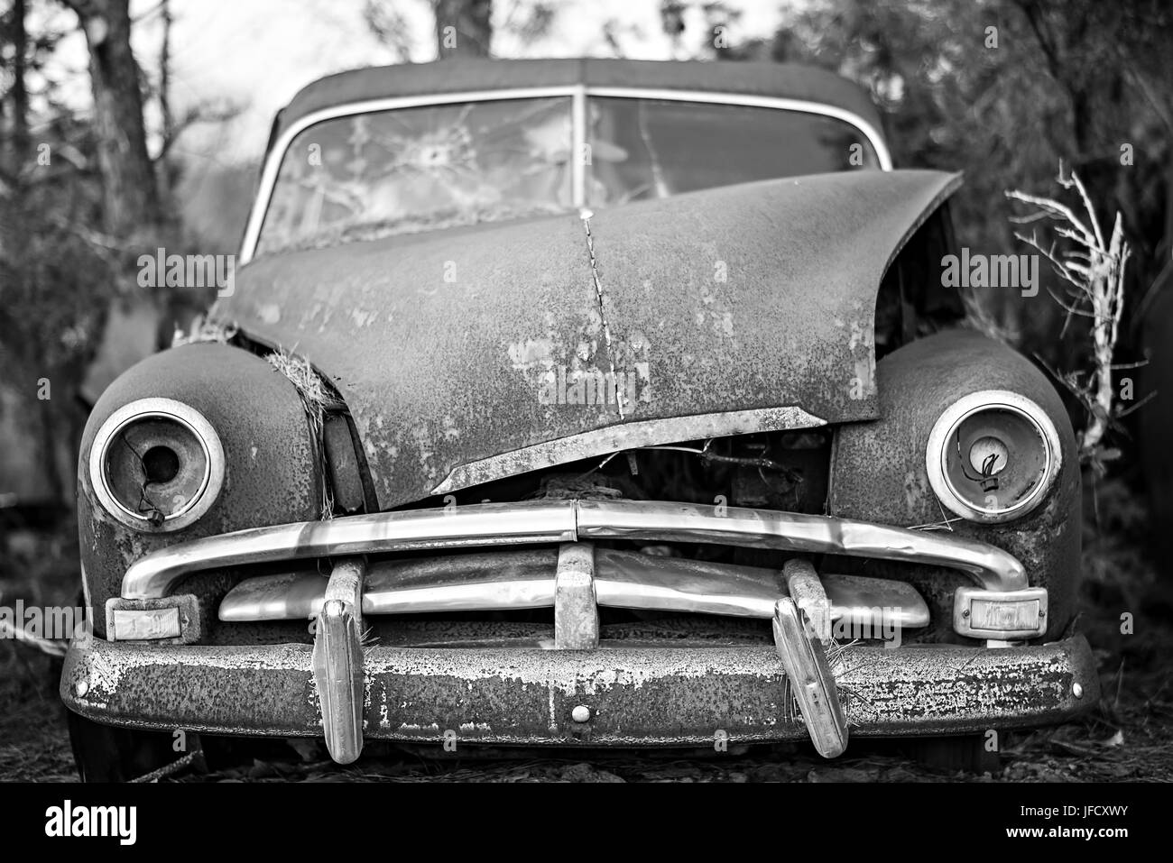 Abandoned old rusted Black and White Stock Photos & Images - Alamy