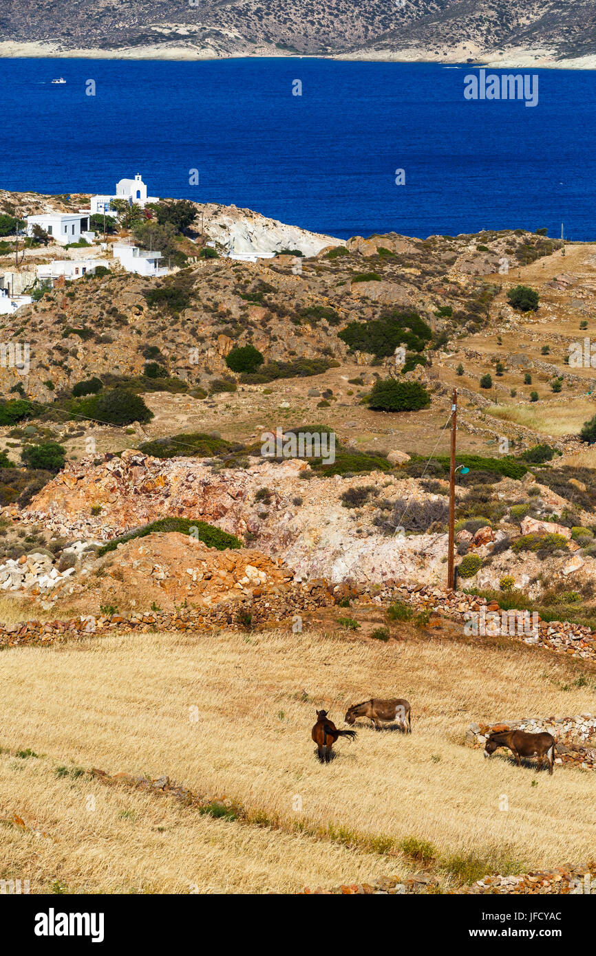 Rural landscape near Chora on Kimolos island in Greece Stock Photo - Alamy