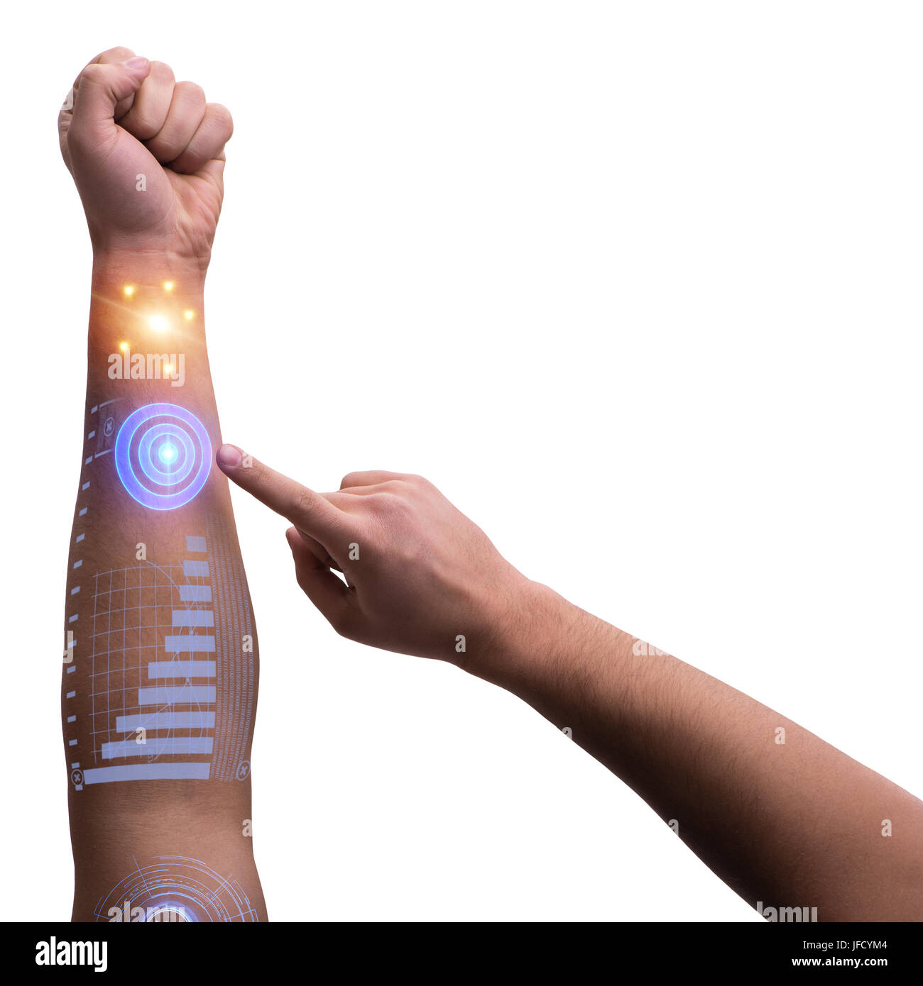 Human robotic hand in futuristic concept Stock Photo - Alamy